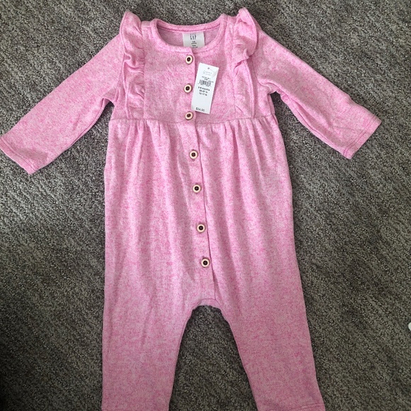 GAP | One Pieces | Pink Button Up Sweater One Piece | Poshmark